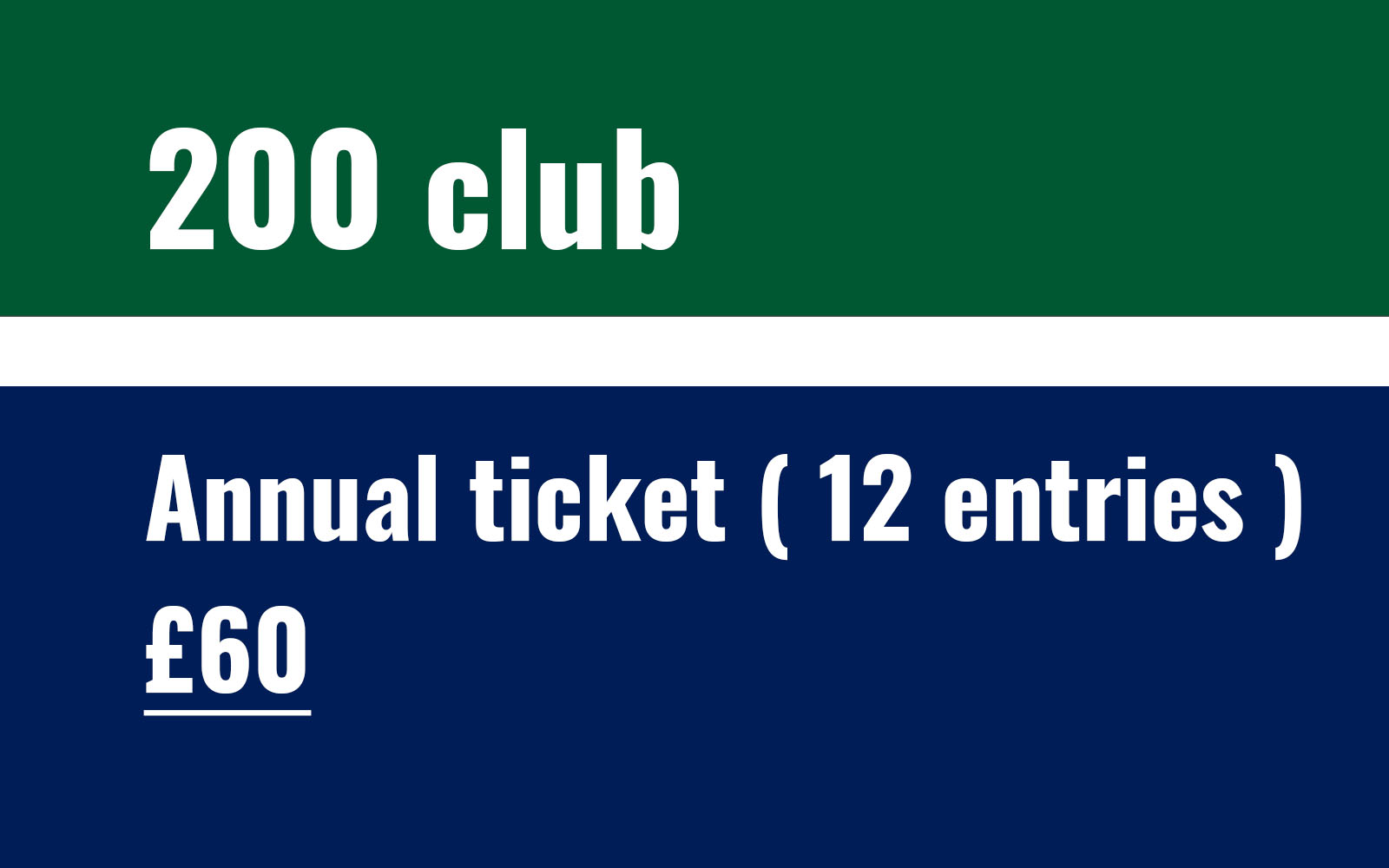 200 Club Annual Ticket - GHK Rugby