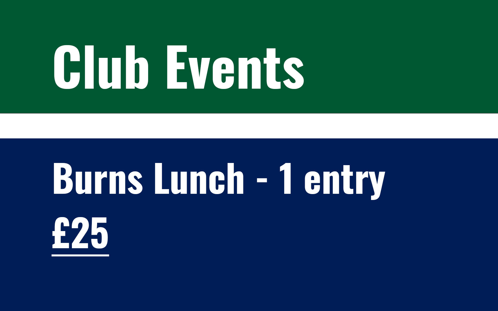 Burns Lunch Individual Ticket - GHK Rugby
