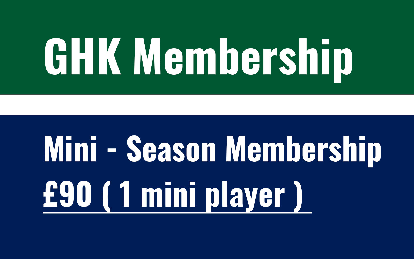 GHK Rugby Mini Player Season Membership - GHK Rugby