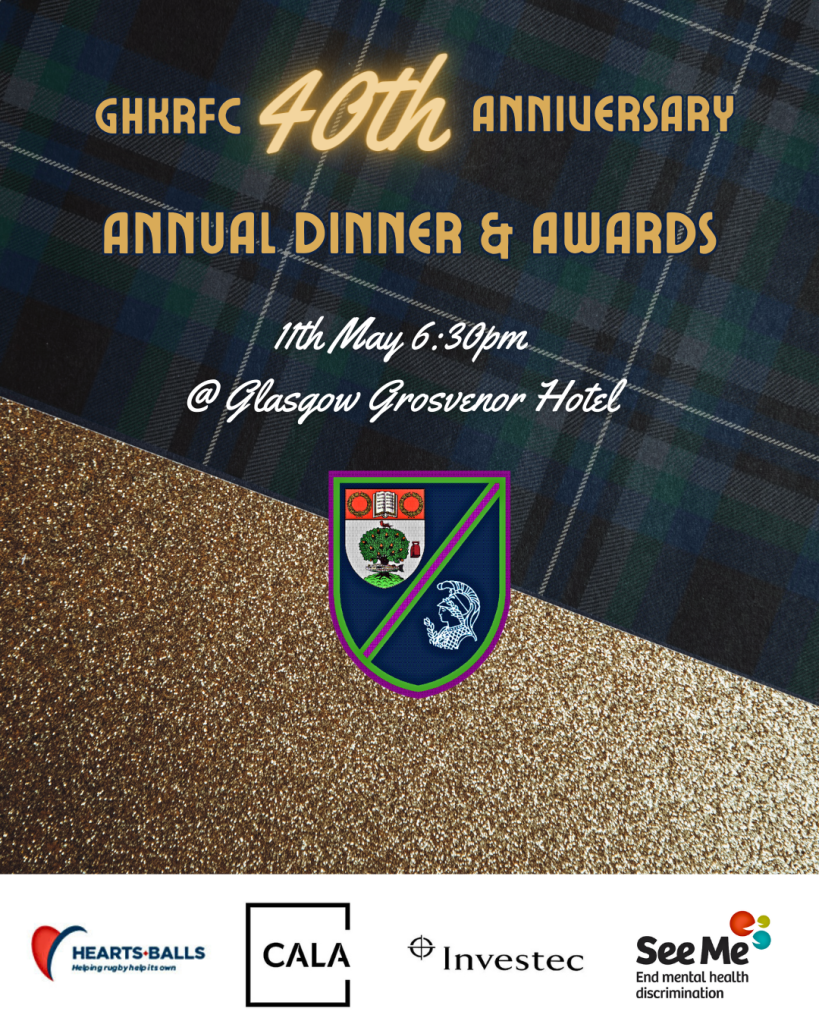 GHK Annual Dinner 11th May - GHK Rugby