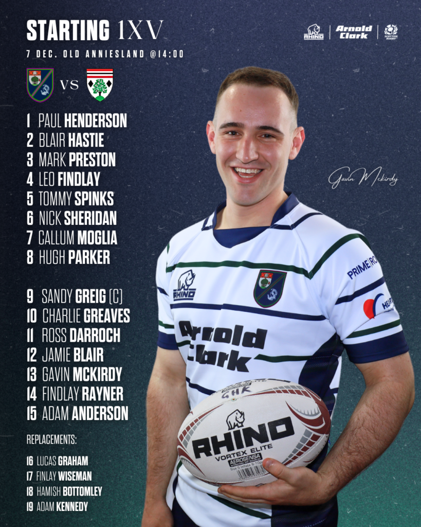 Team Announcements - GHK Rugby